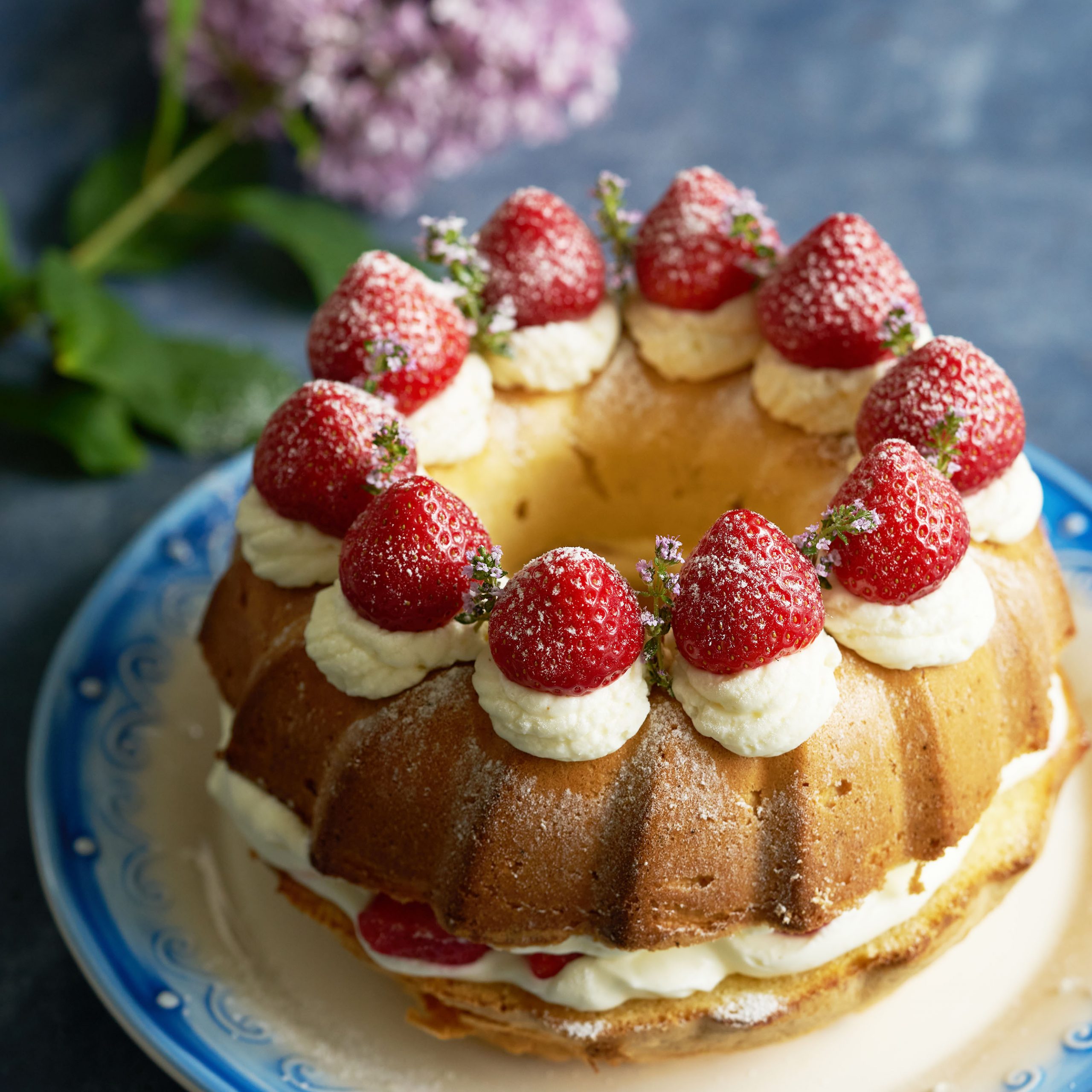 Biscuit met aardbeien - Dishcover